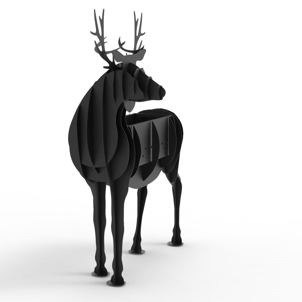 Brazier in the Form of an Animal - "deer" Drawing for a Laser Machine ...
