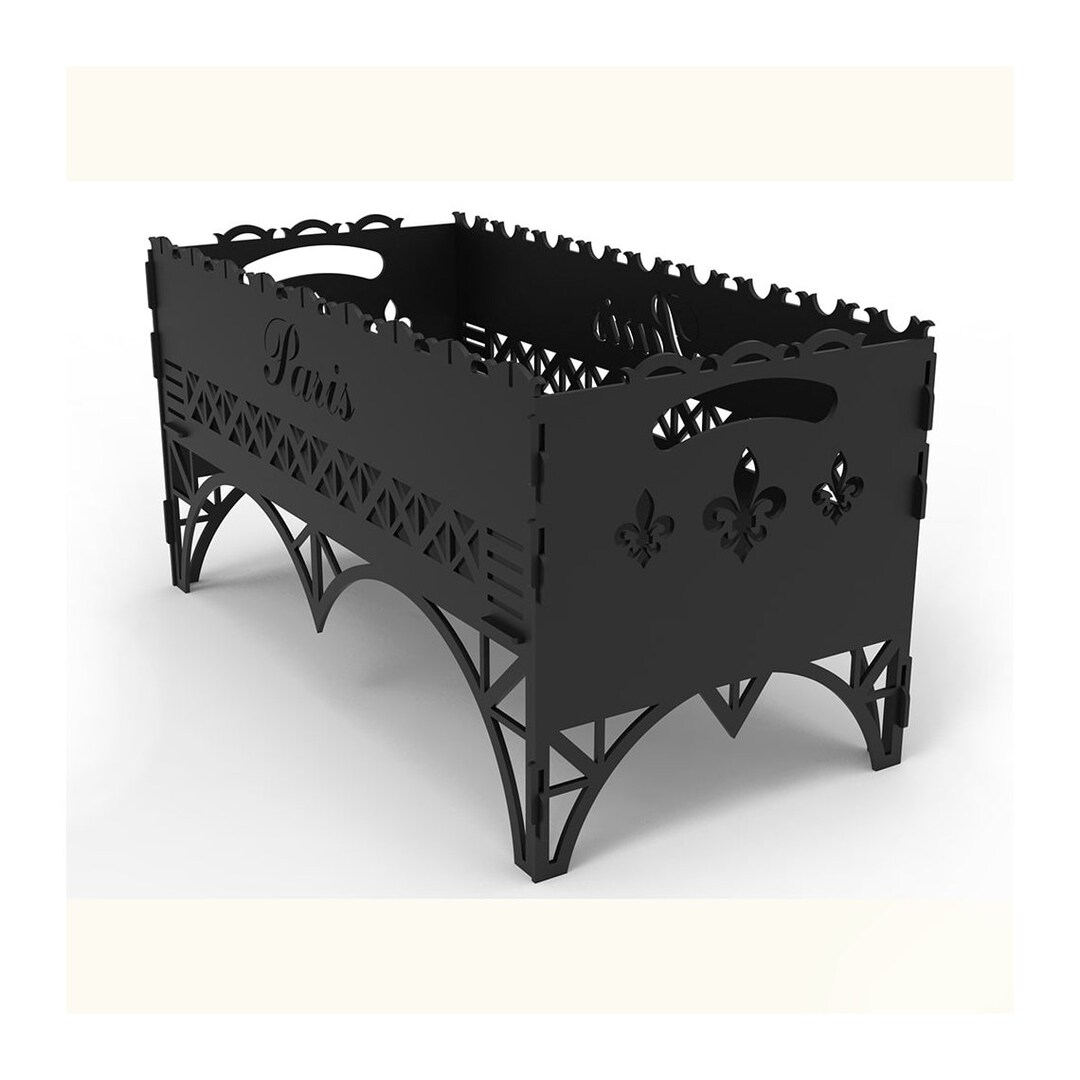 Brazier "paris" - DXF Drawing of a Barbecue With Adjustable Grill Depth ...