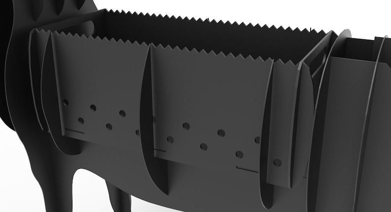 Deer Brazier Laser Cut File: DXF, DWG - Etsy