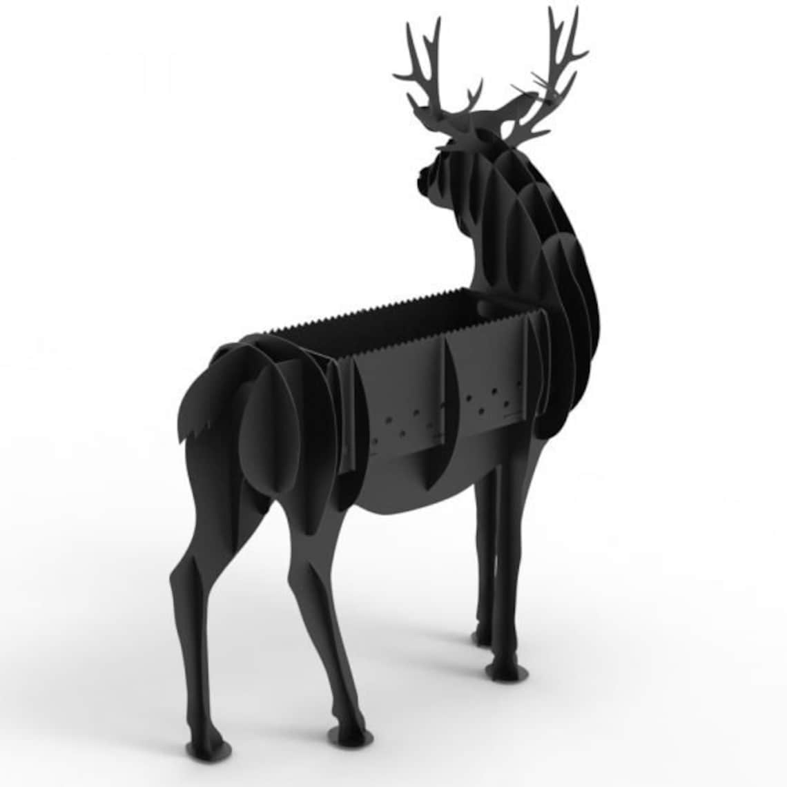 Brazier in the Form of an Animal deer Drawing for a Laser Machine DXF ...