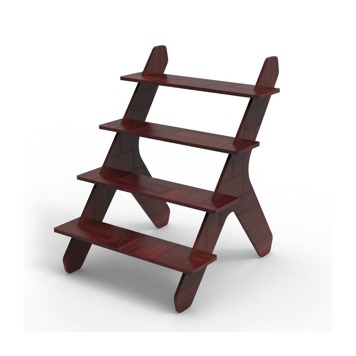 Four Section Sloping Shelf Plywood DXF Drawing for Laser Digital File ...