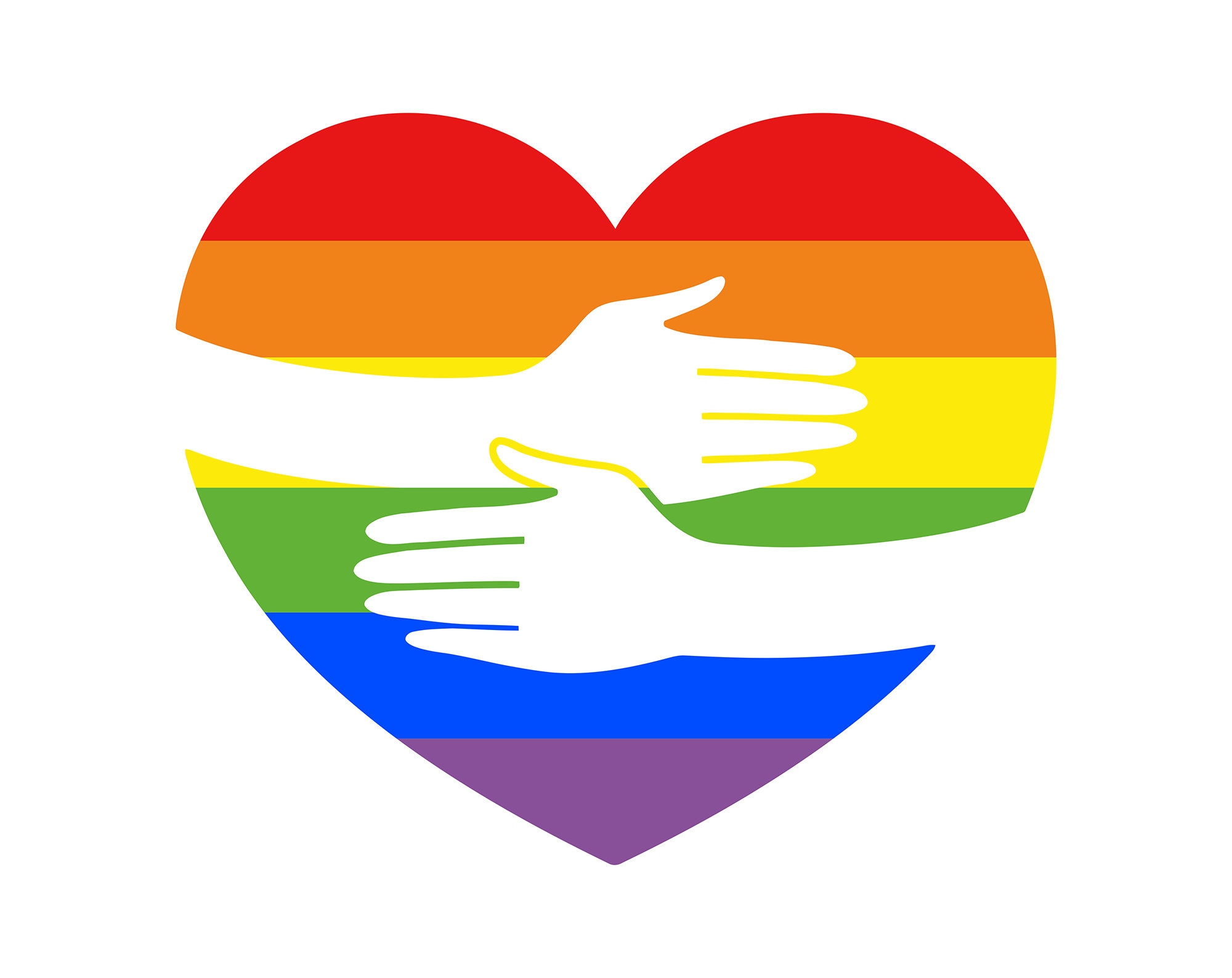 Rainbow Heart SVG Files | Pride Heart Cut Files | LGBTQ Love SVG Vector ...