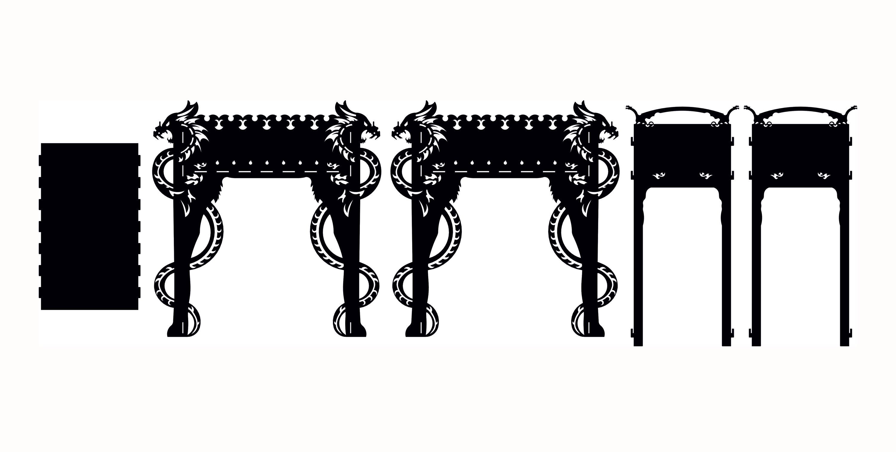 Brazier “dragon” Drawing for Laser and Plasma Cutter in DXF - Etsy