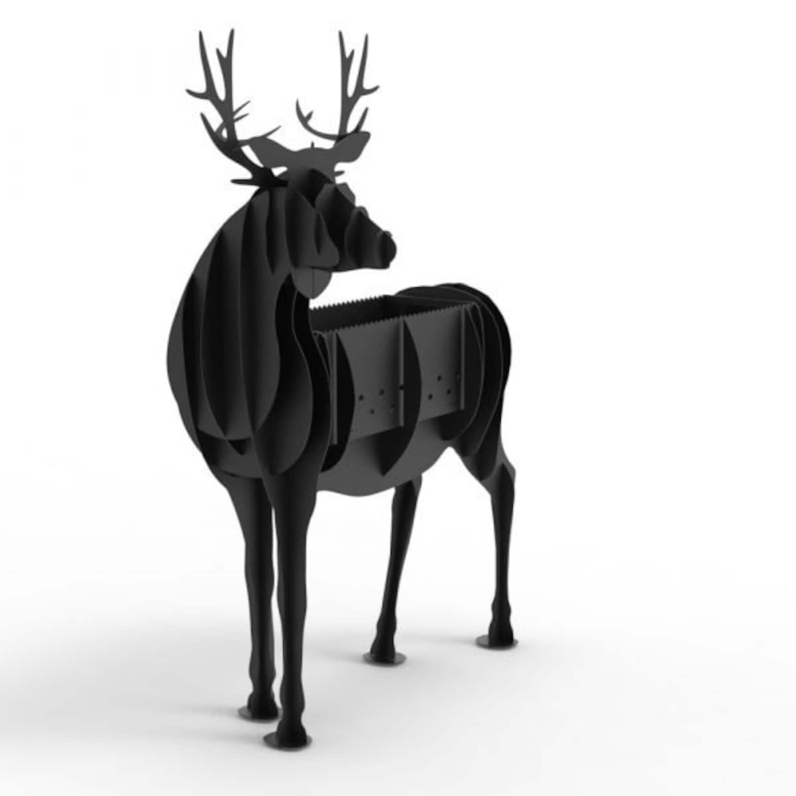 Brazier in the Form of an Animal - "deer" Drawing for a Laser Machine ...