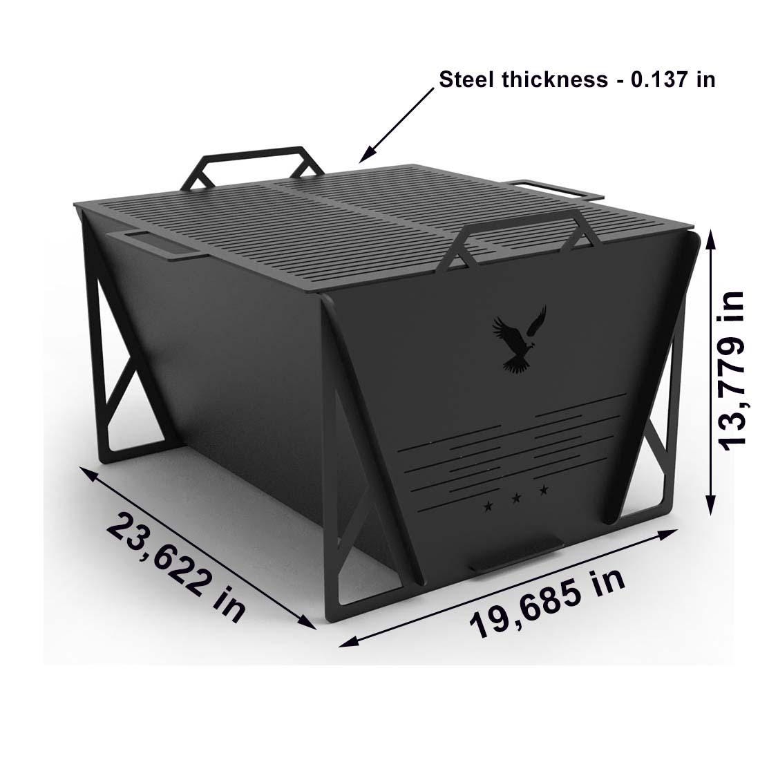 Eagle Fire Pit DXF Plan: Portable Grill, BBQ Laser Cut File - Etsy