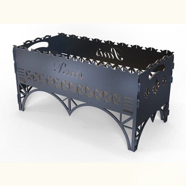 Brazier "paris" - DXF Drawing of a Barbecue With Adjustable Grill Depth ...