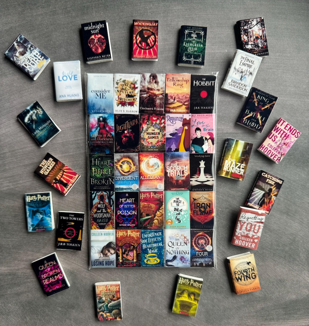 Handmade Mini Books With Custom Book Stickers – Miniature Books With ...