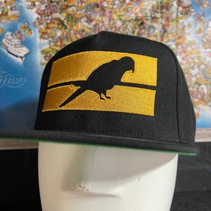 Gorra Negra Perico Cocaina Bordado Snapback Black Hat With Bird ...