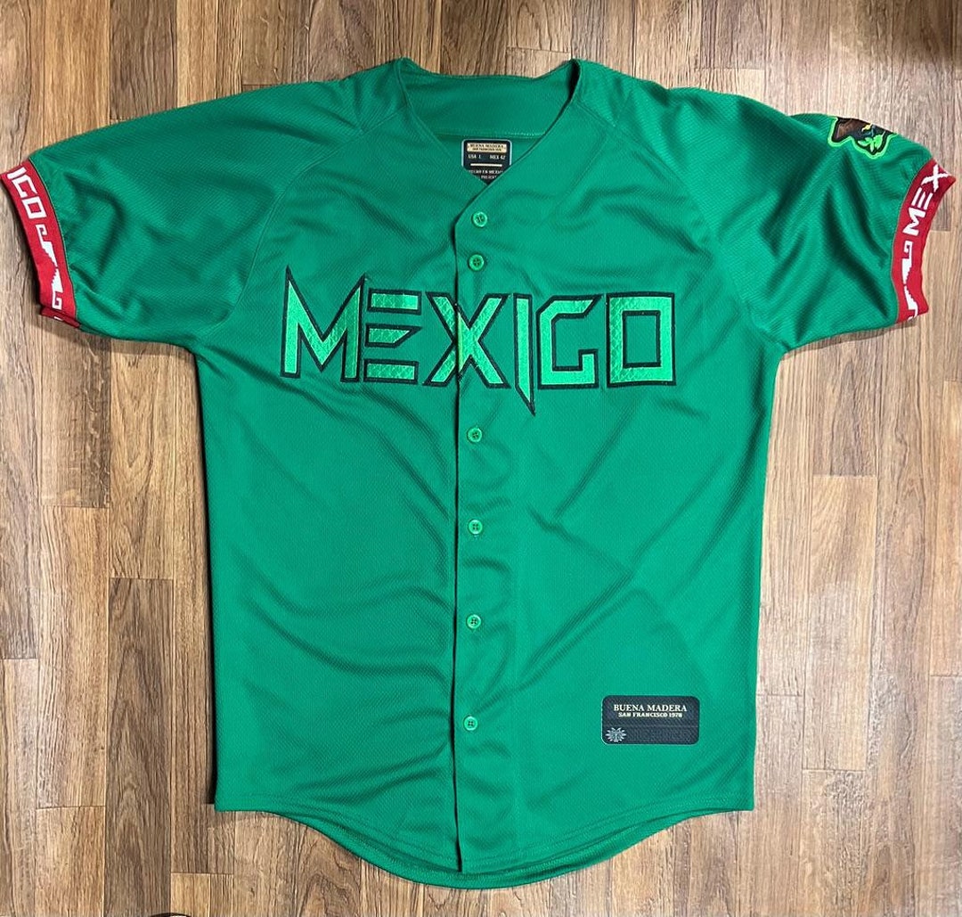 Mexico Baseball Green Jersey Aztecas 2023 Casaca De Mexico - Etsy