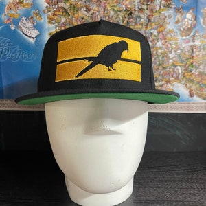 Gorra Negra Perico Cocaina Bordado Snapback Black Hat With Bird ...