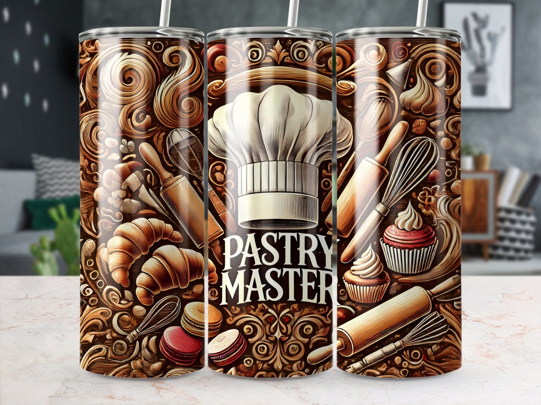 Pastry Master Sublimation Tumbler, Bakery Chef Skinny Tumbler, DIY ...