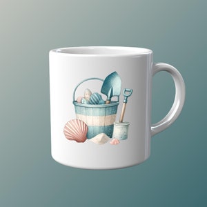 Summer Beach Watercolor Clipart Set, Beach Vacation Clip Art, Boho ...