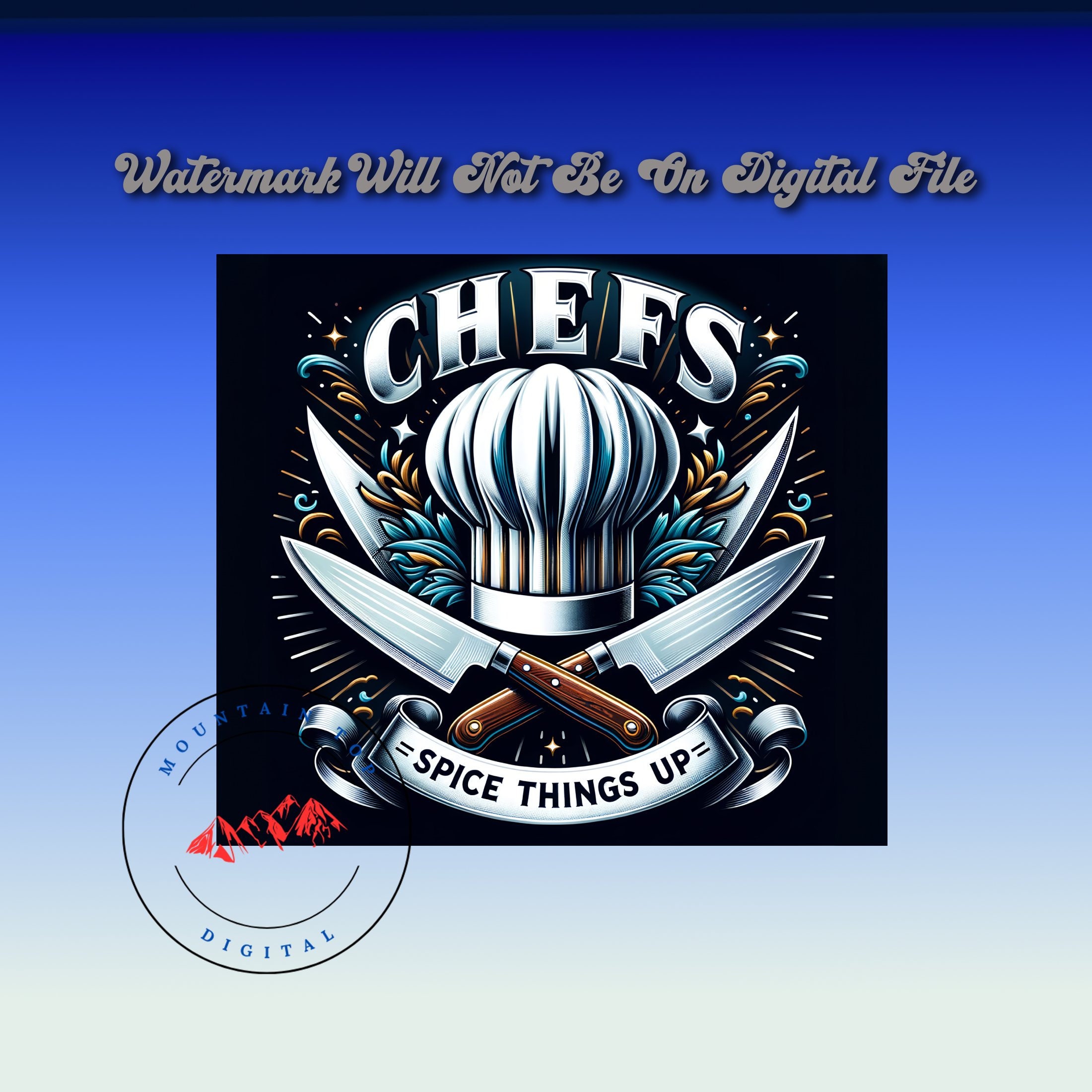 Chef 20 Oz Skinny Tumbler Wrap Sublimation Design, Chefs Spice Things ...