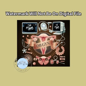 OB Gyn Gynecology Themed Seamless Tumbler Wrap, 20 Oz Skinny ...