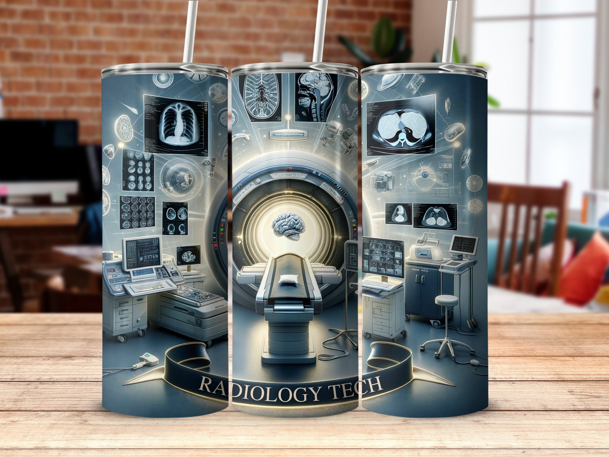 Radiology Tech 20 Oz Skinny Tumbler Wrap, Straight/tapered Design ...