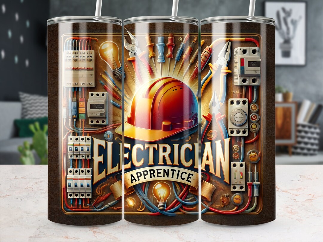 Electrician Apprentice Tumbler Wrap, 20 Oz Skinny Tumbler Design, Gift ...