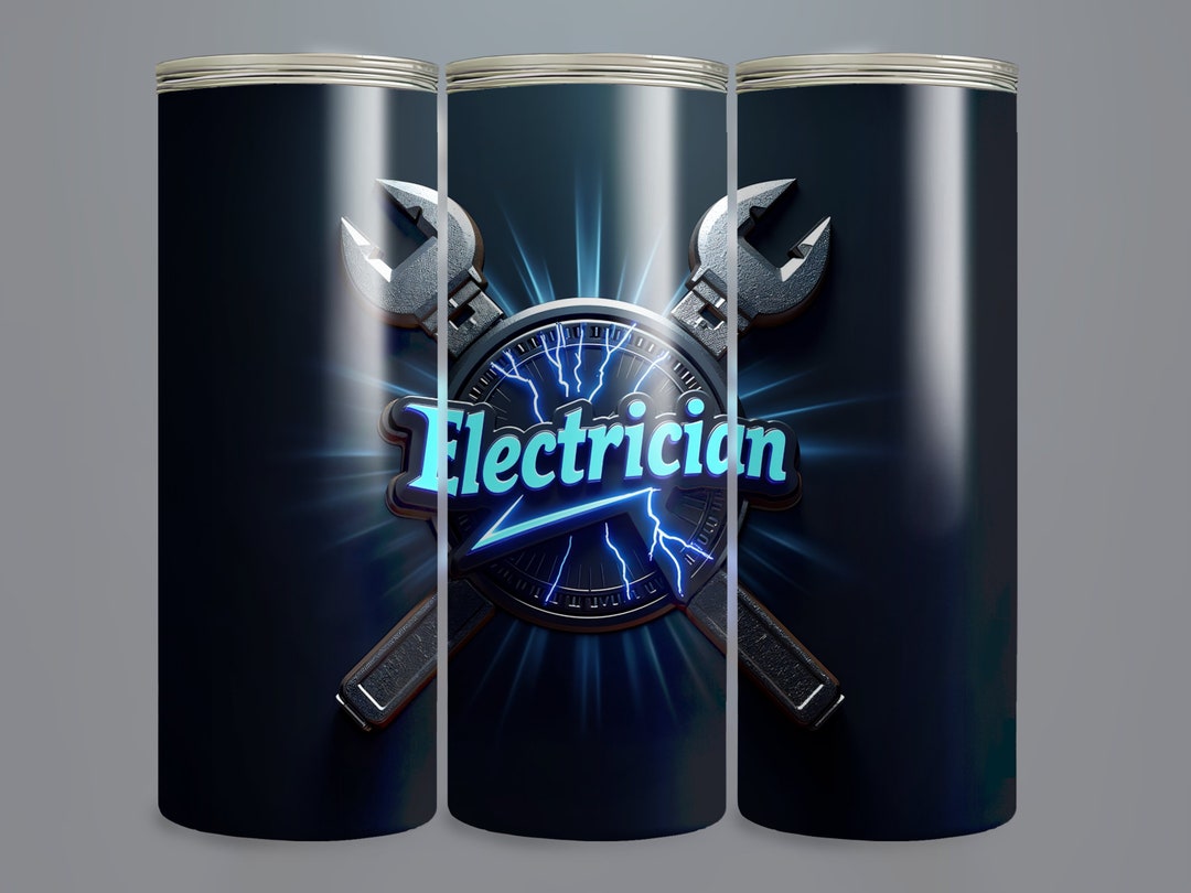 Electrician Seamless Tumbler Wrap 20 Oz Skinny Sublimation Design ...