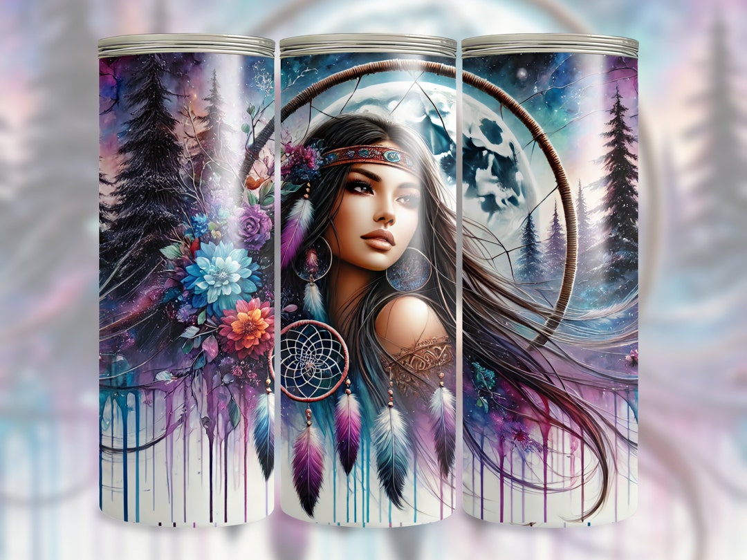 Native American Dreams - 20 Oz Skinny Tumbler Wrap, Seamless ...