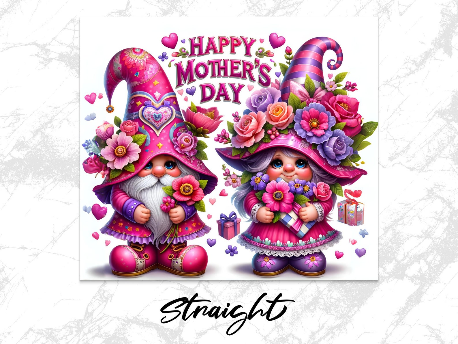 Happy Mothers Day Gnomes 20 Oz Skinny Tumbler Sublimation Design ...