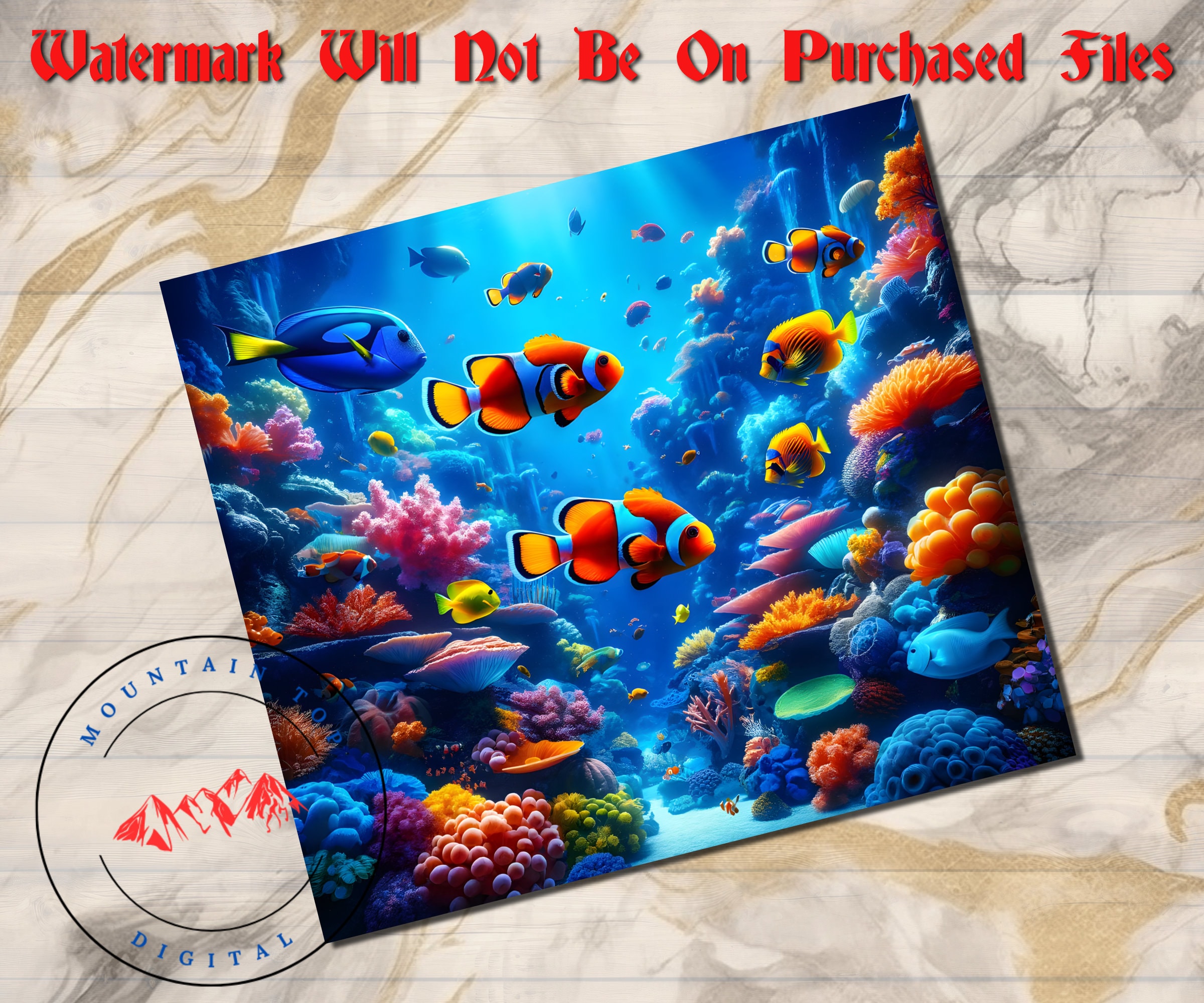 Aquarium 20oz Skinny Tumbler Wrap, Sublimation Design,straight/tapered ...