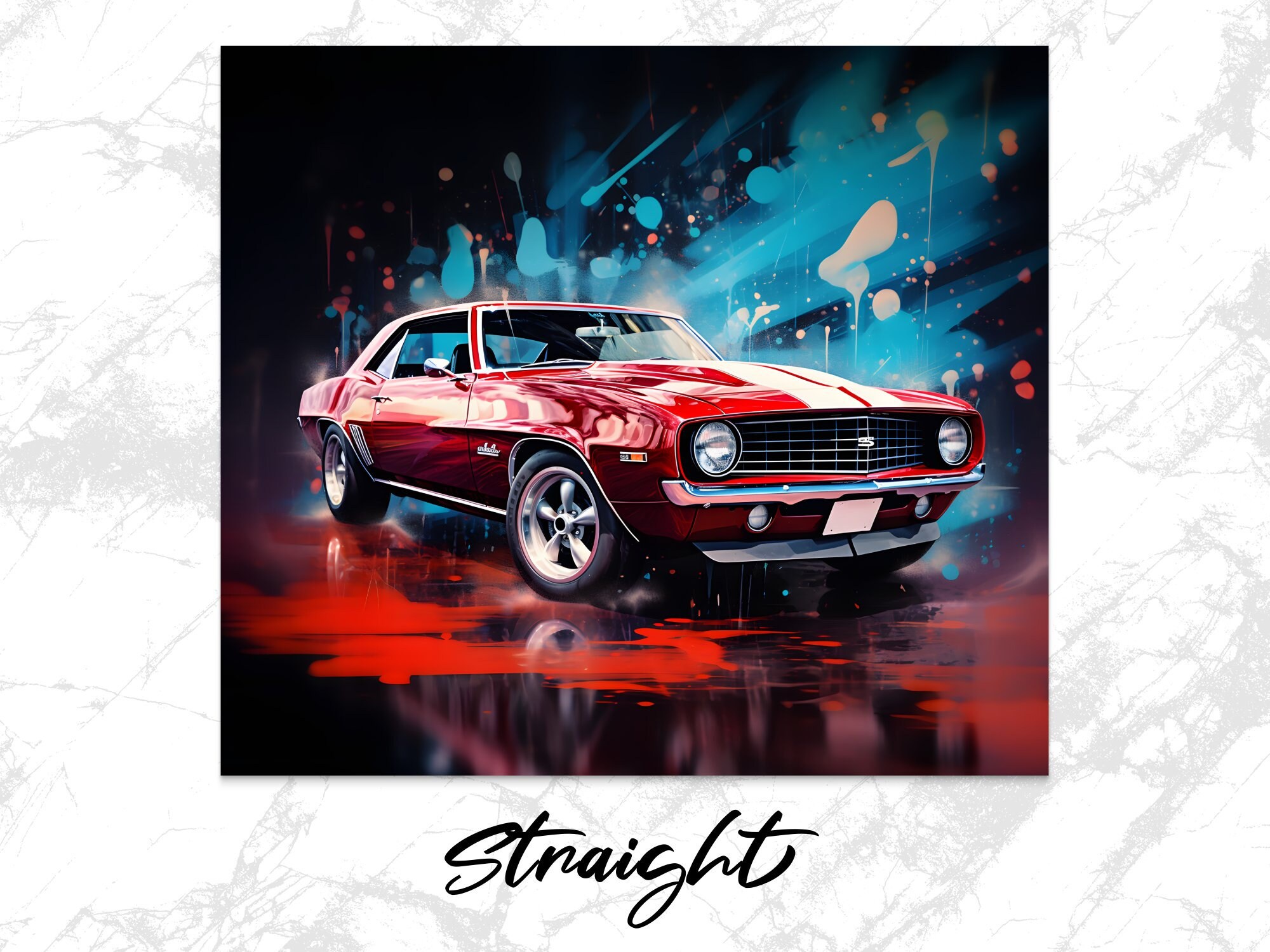 1969 Candy Apple Red Hot Rod 20 Oz Skinny Tumbler Sublimation Design ...