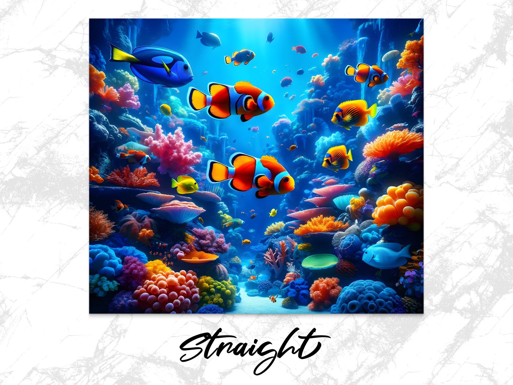 Aquarium 20oz Skinny Tumbler Wrap, Sublimation Design,straight/tapered ...