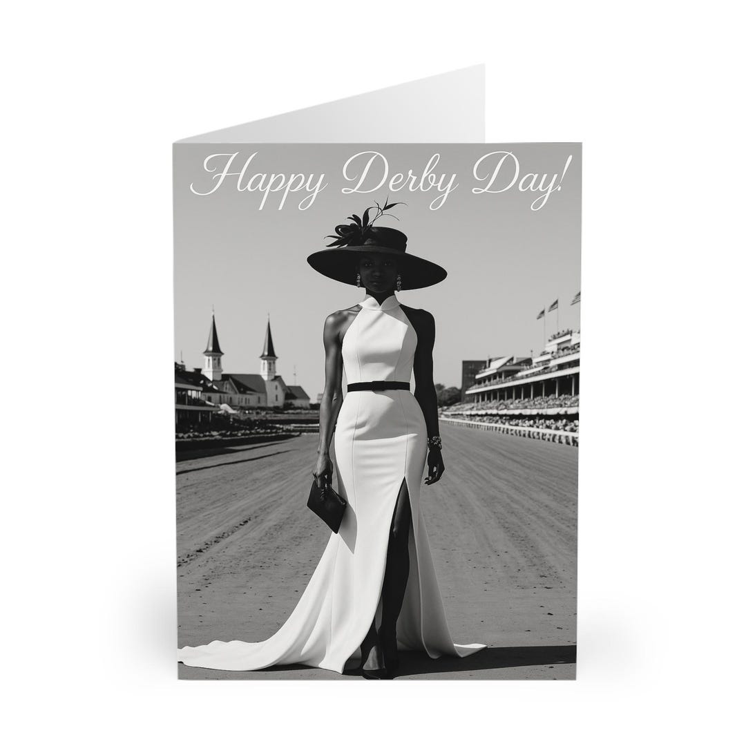 Vintage Derby Day Greeting Card, Car & Balloons Stationery ...