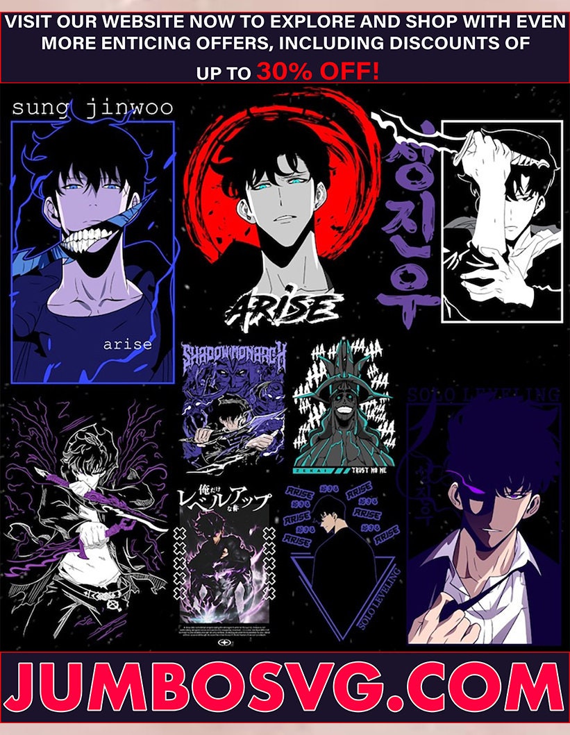 40 Solo Leveling Graphic Design Anime Png Print on Demand Printify ...