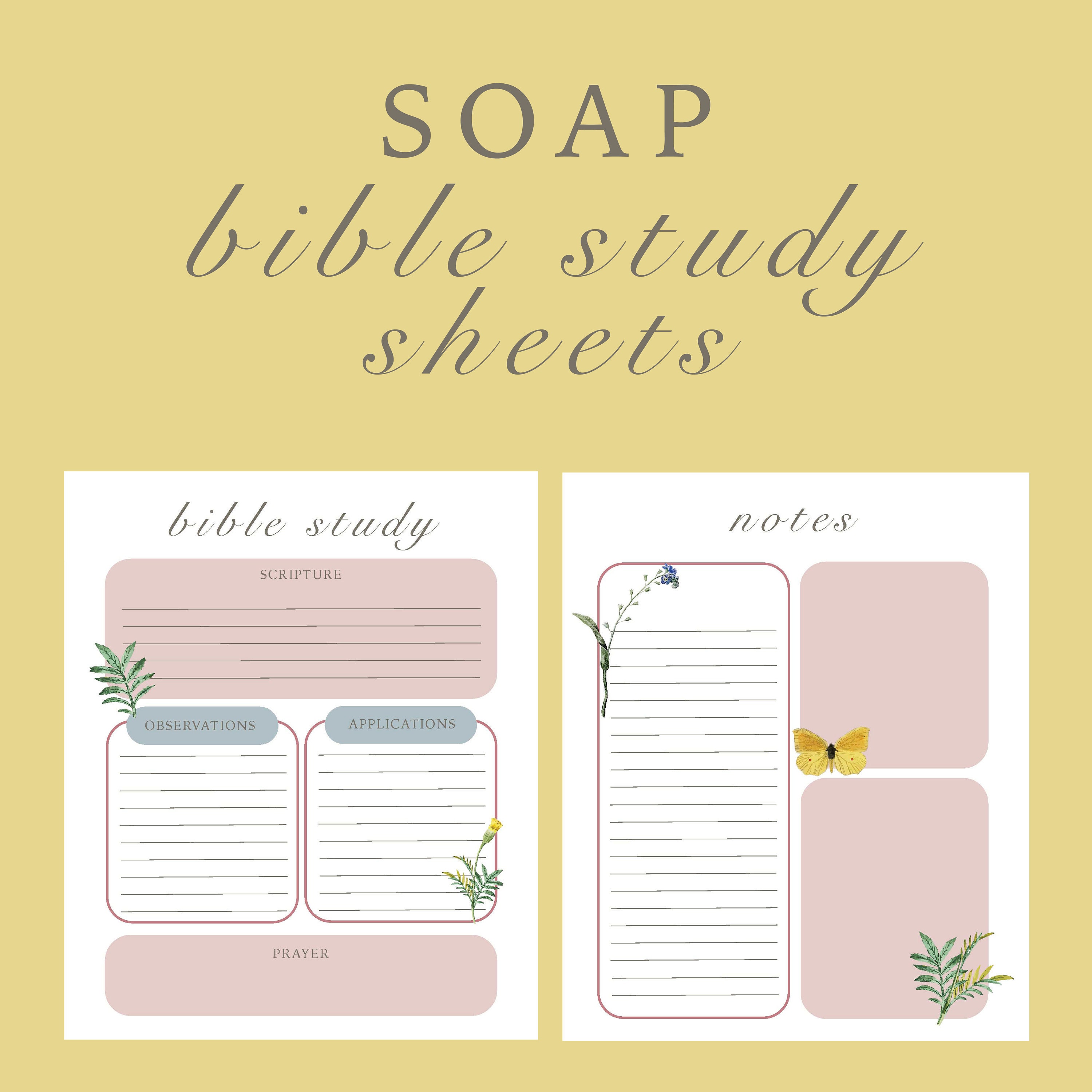 SOAP Bible Study Printable | Bible Study Notes | Bible Study Tools ...
