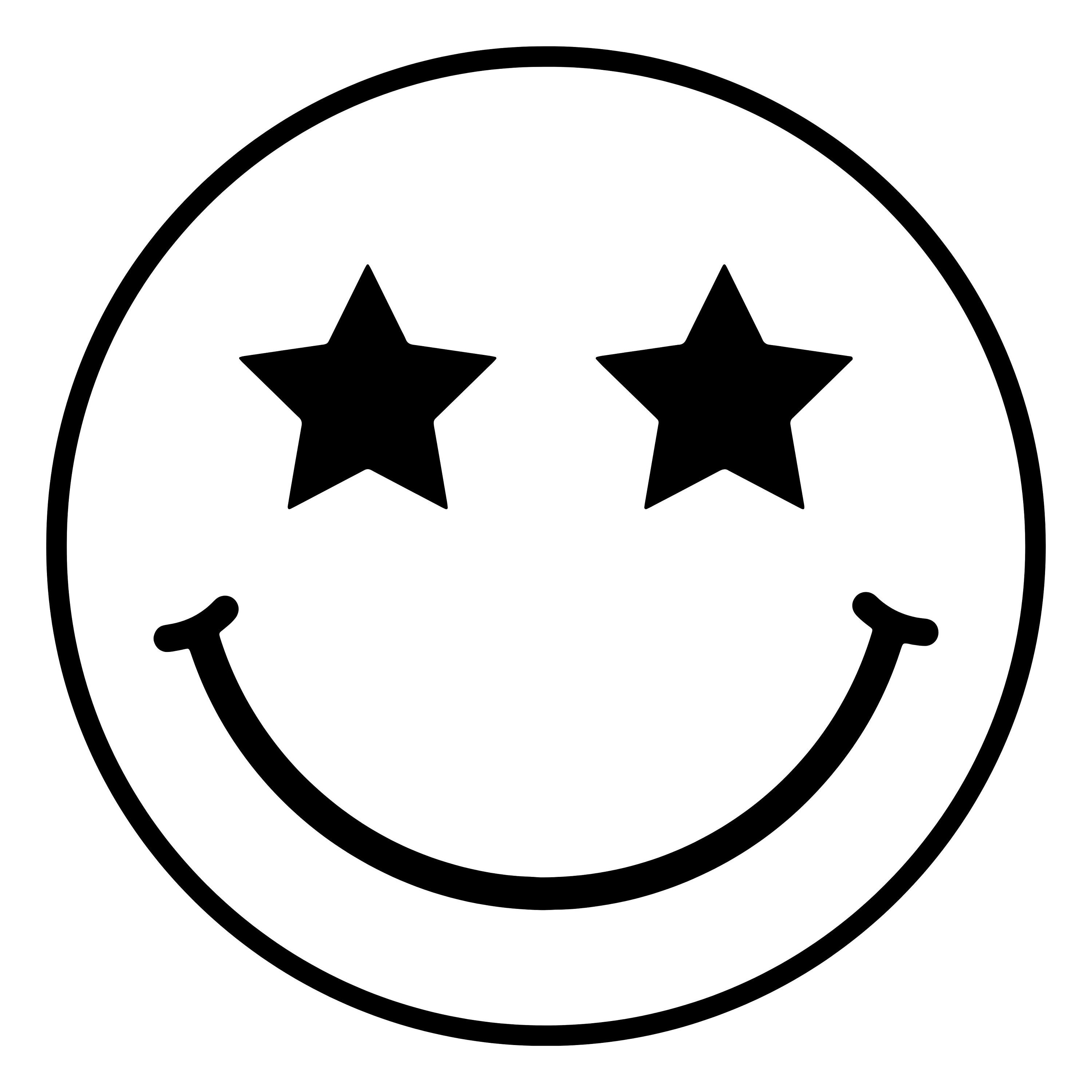 Smiley Face Star Clipart Black And White