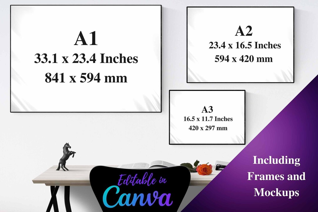 Wall Art Size Guide Frame Size Guide Poster Size Chart Etsy