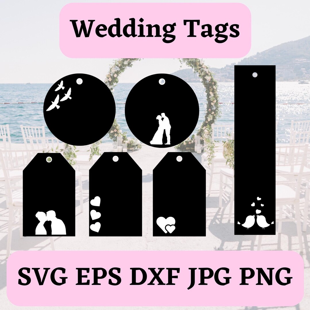 Wedding Tag SVG Bundle Love Tags Template Hang Tag Svg - Etsy