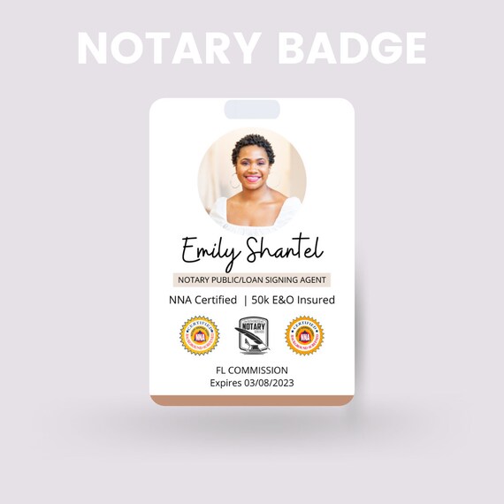 Paper Design & Templates Notary ID Badge Template etna.com.pe