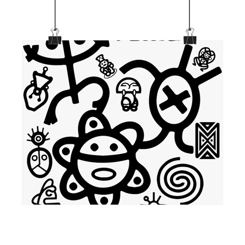 Native Taino Symbols Poster Wall Art Decor Taino Boricua Puerto Rico ...