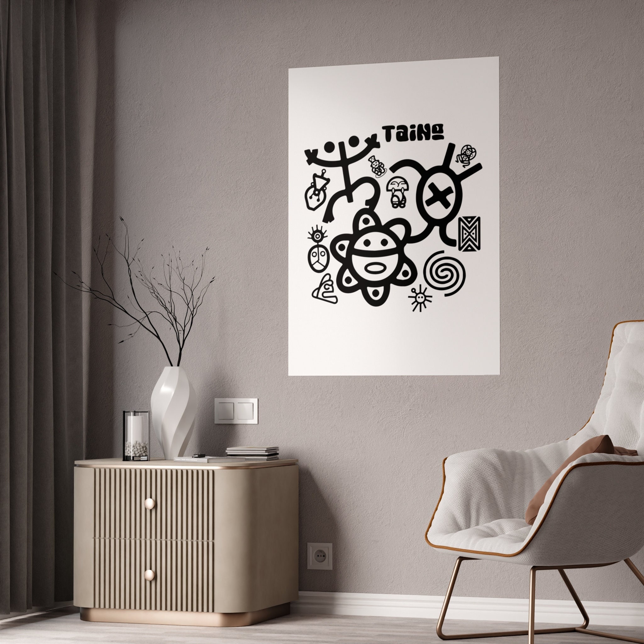 Native Taino Symbols Poster Wall Art Decor Sign Light - Etsy