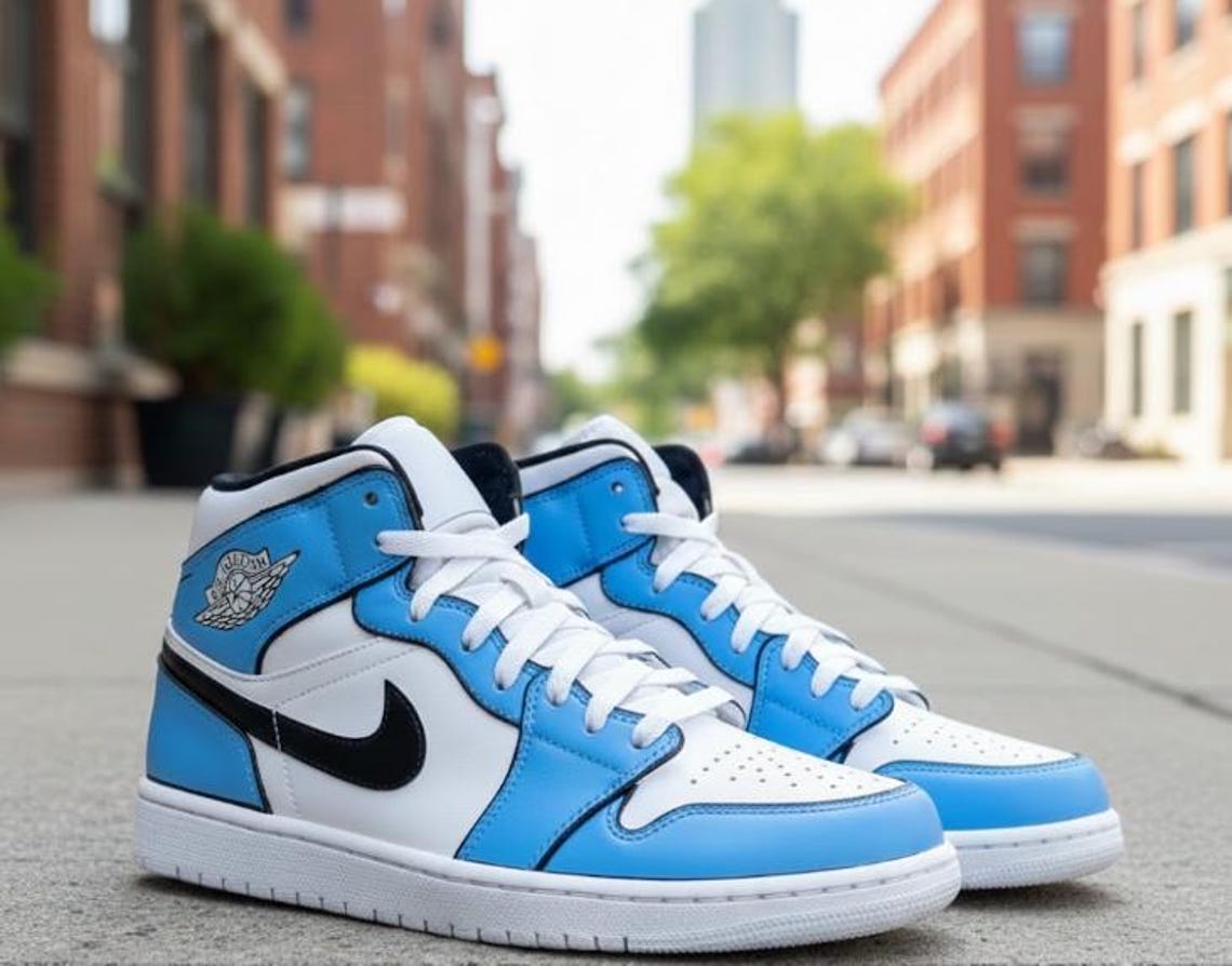 Custom Jordan 1s - Baby Blue Jordan 1s - Custom Jordan 1s for Men ...