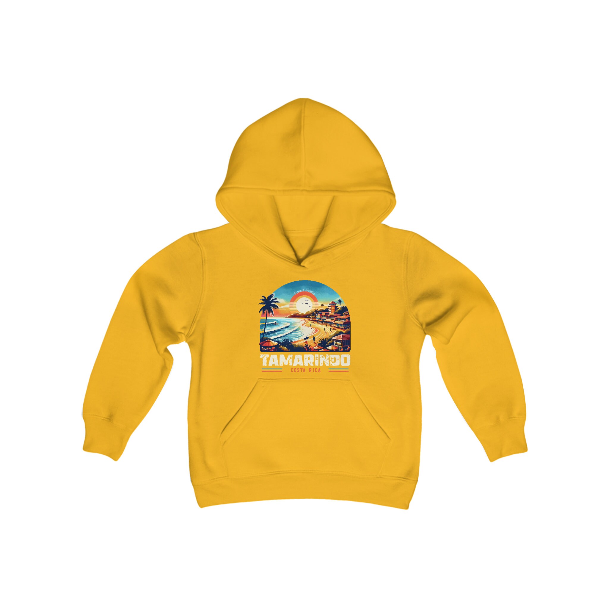 Tamarindo Costa Rica Beach Town Hand-pocket Hoodie for Kids - Etsy
