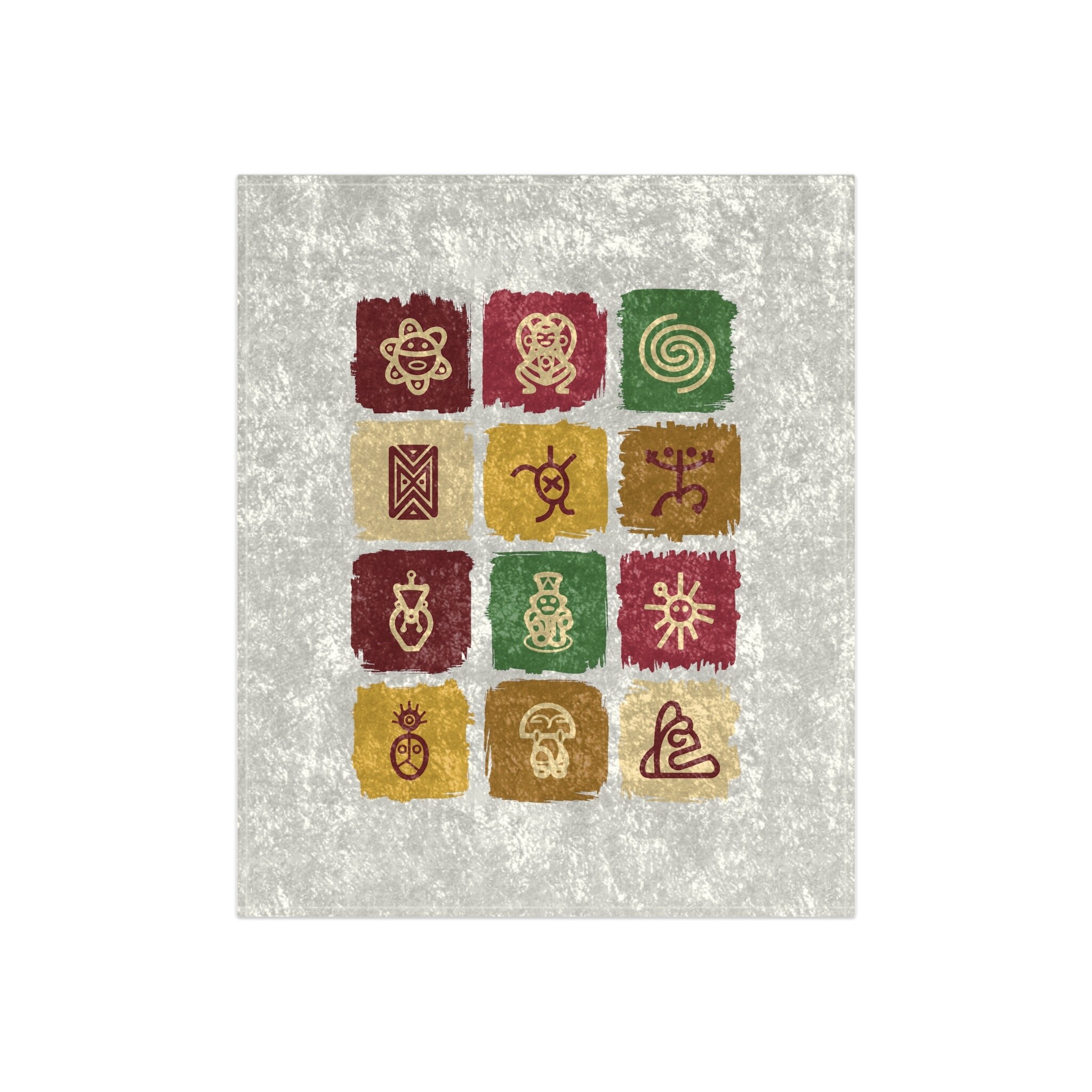 Taino Crushed Velvet Blanket Light Taino Boricua Puerto Rico Boricua ...