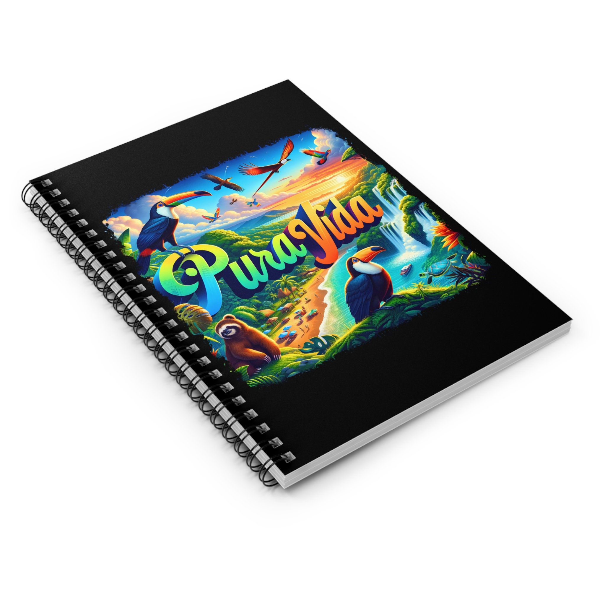 Pura Vida Costa Rican Vacation Spiral Notebook Dark - Etsy