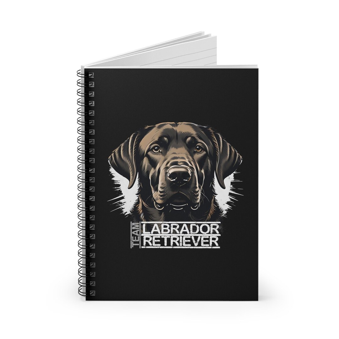 Team Labrador Retriever Dog Spiral Notebook Dark Retriever Dog Xmas ...