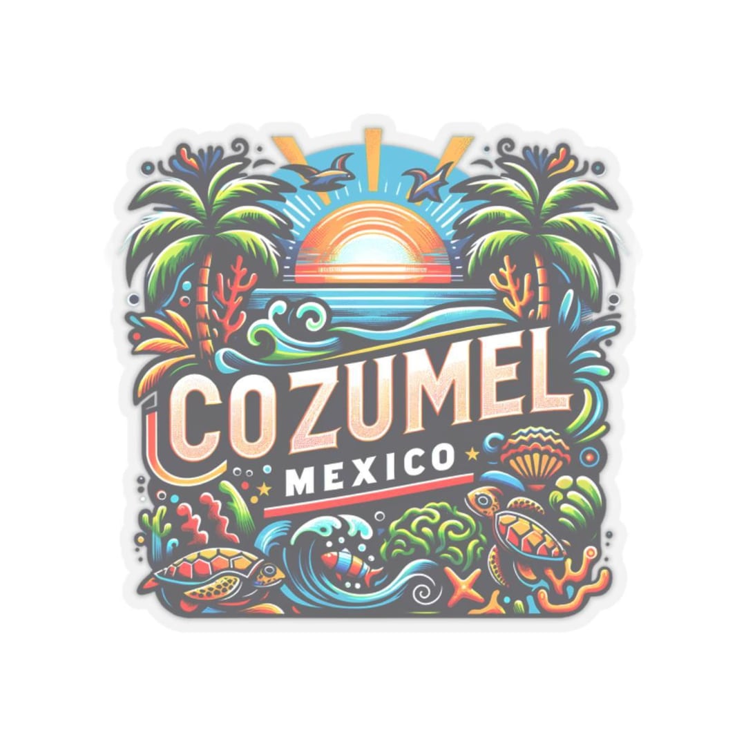 Cozumel Mexico Stickers ( Kiss-cut ) Light - Etiqueta Engomada - Etsy