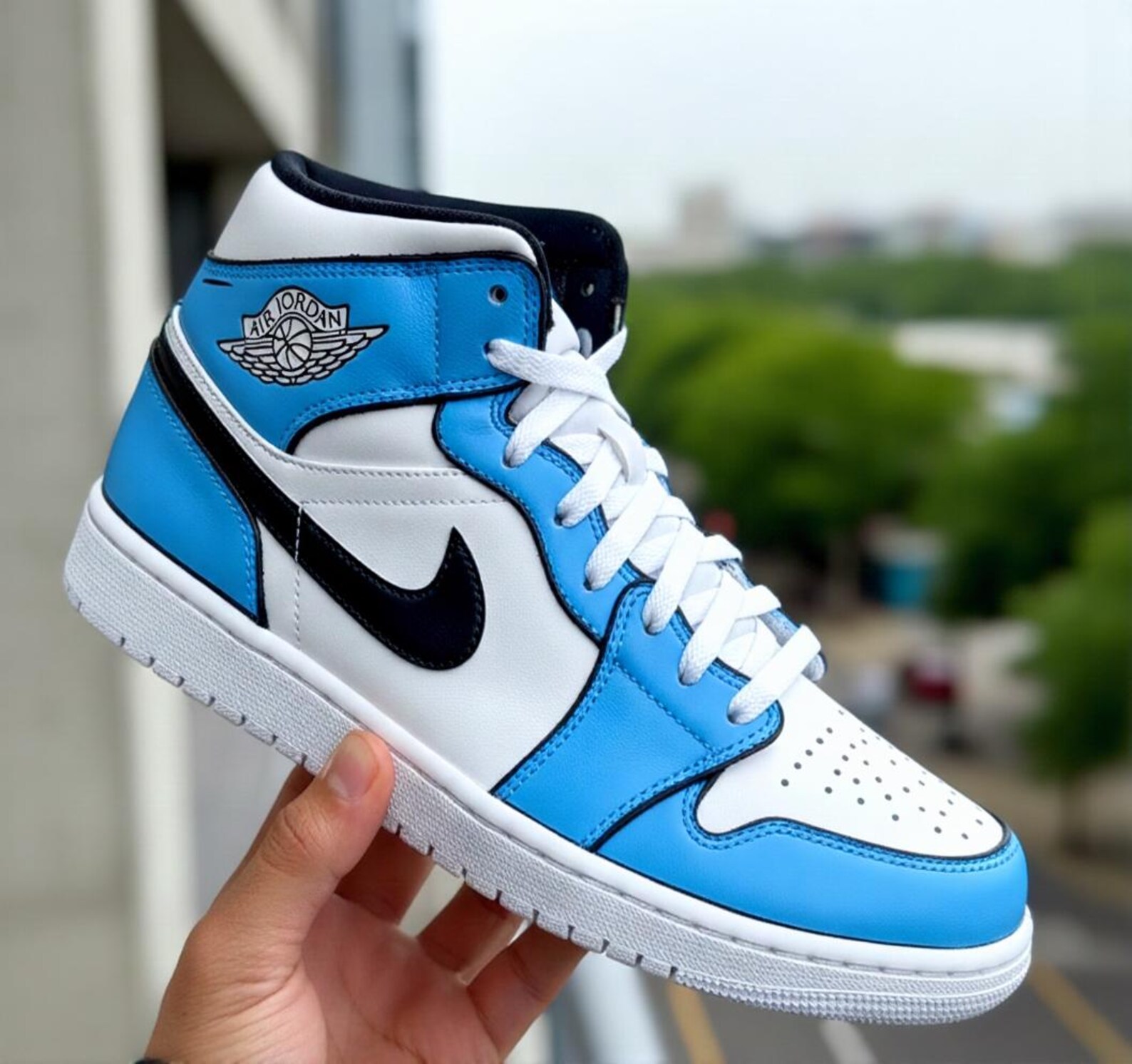 Custom Jordan 1s - Baby Blue Jordan 1s - Custom Jordan 1s for Men ...