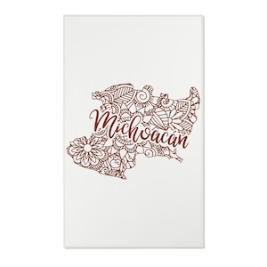 Michoacan Mexico Map Area Rug Home Decor Light Michoacán De Ocampo ...