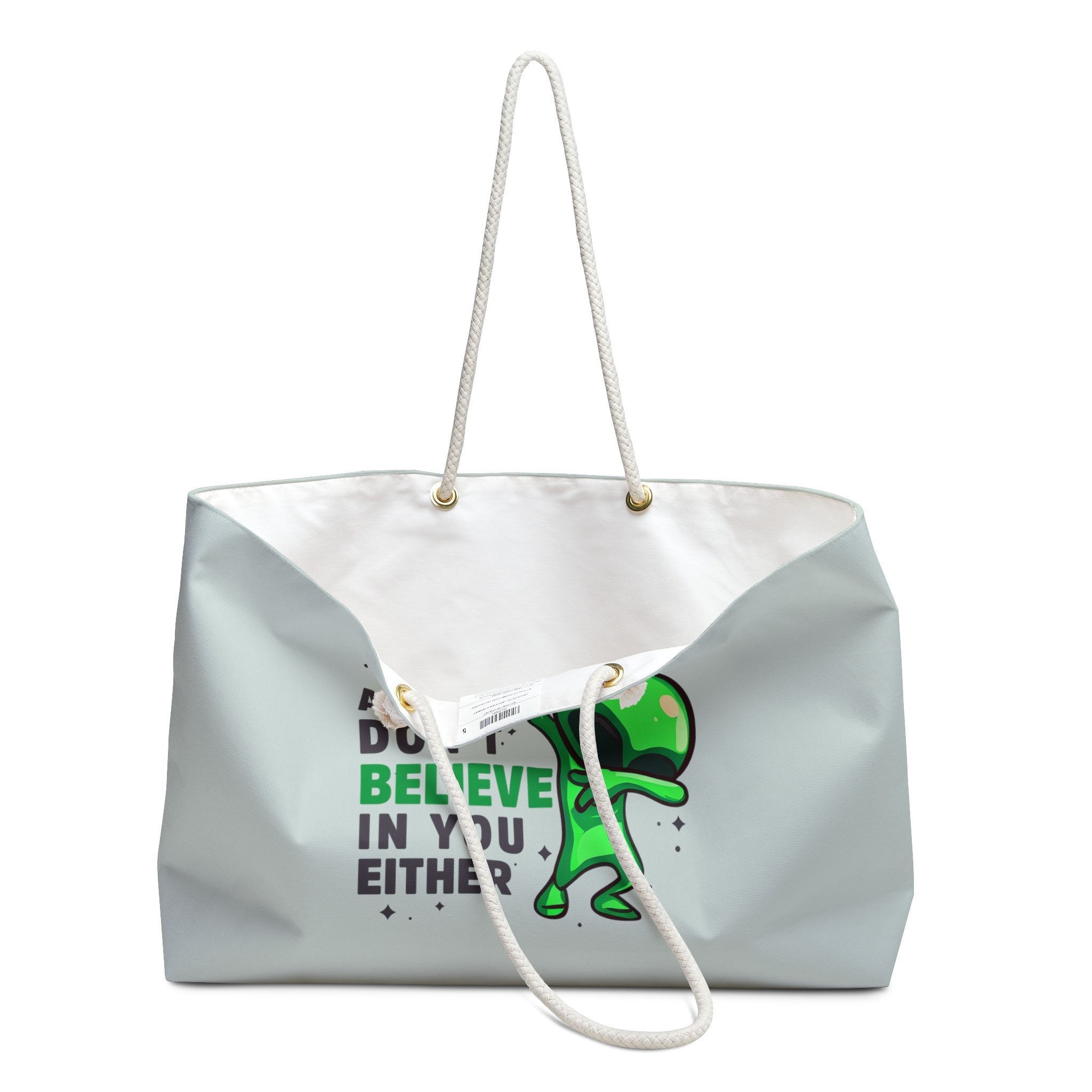 Believe in Aliens Meme Large Tote Bag Light Alien Swag UFO - Etsy