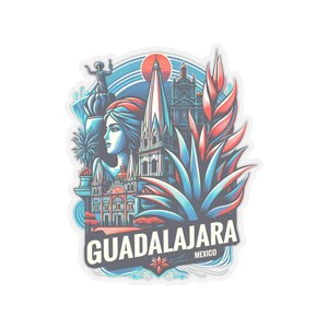 Guadalajara Mexico Stickers ( Kiss-cut ) Dark - Etiqueta Engomada - Etsy
