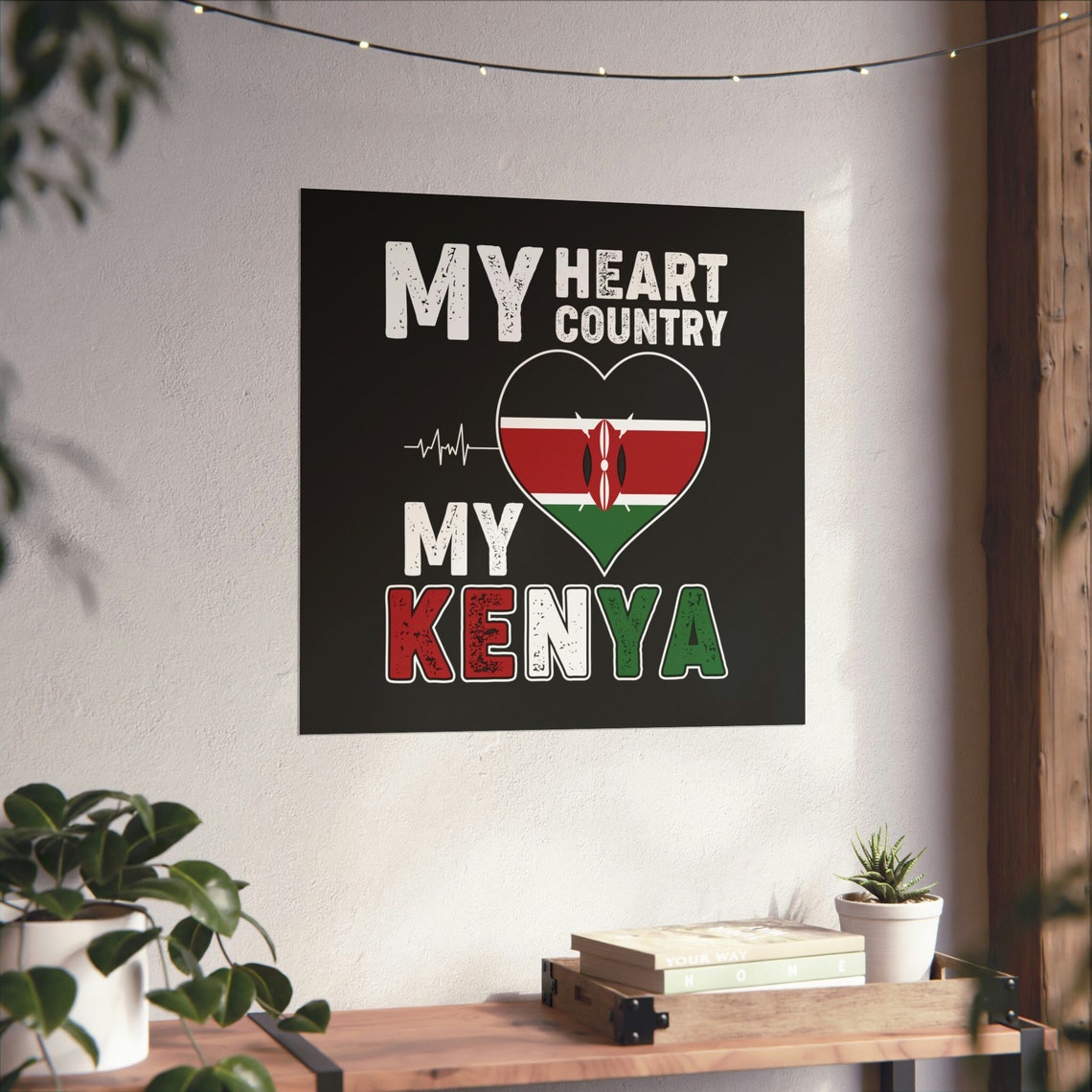 Kenya Poster - Wall Decor Poster Dark - Kenyan Kenya Africa - Tapestry ...