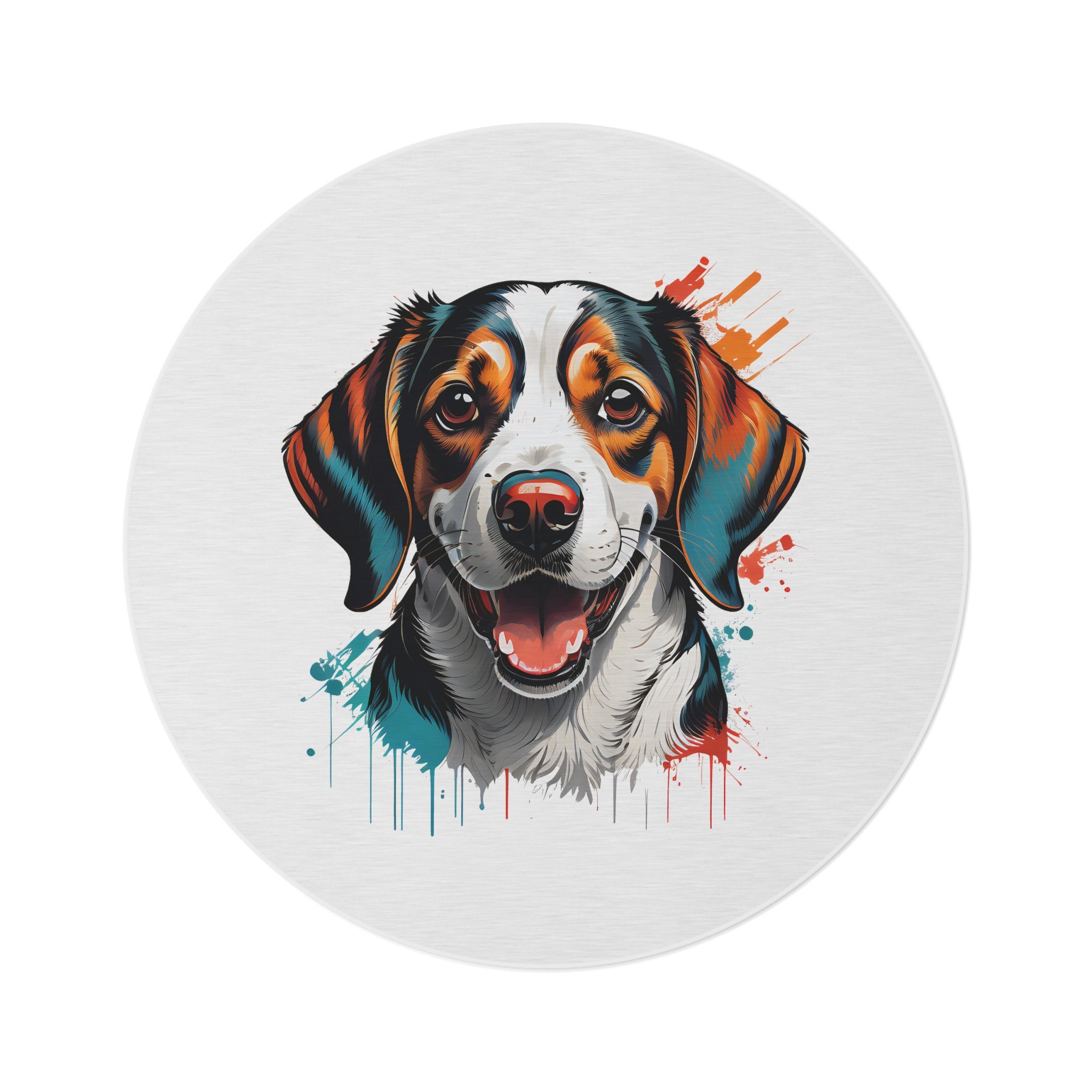 Beagle Dog Playful Round Rug for Floor Light - Etsy
