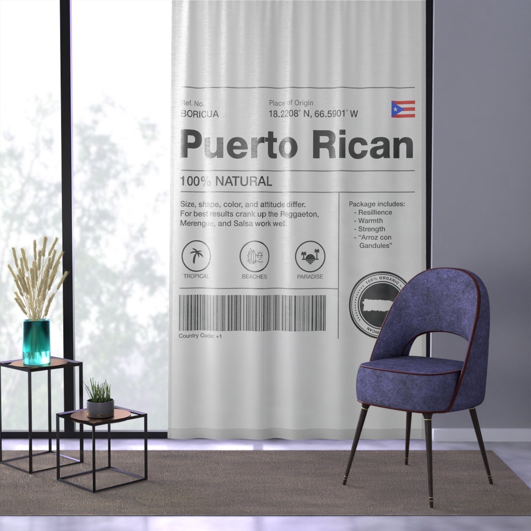 Puerto Rican Package Window Curtains Light Puerto Rico Boricua PR ...