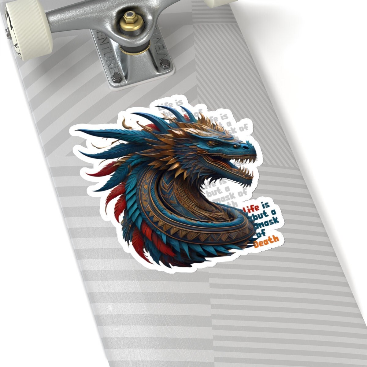 Aztec Quetzalcoatl God Stickers ( Kiss-cut ) Light - Aztec Ancient Gods ...