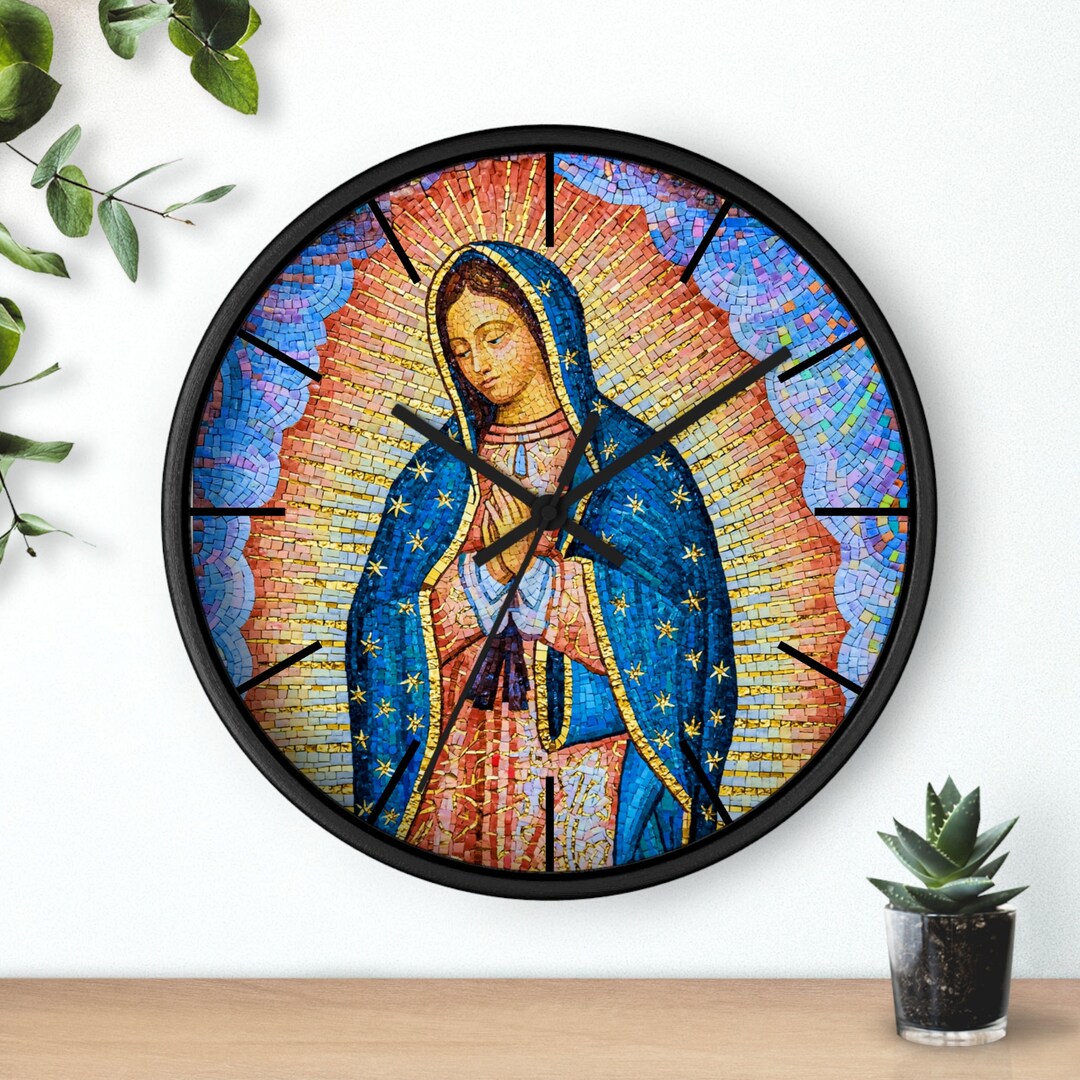 Lady Guadalupe Wall Clock - Virgin Mary - Nuestra Señora De Guadalupe ...